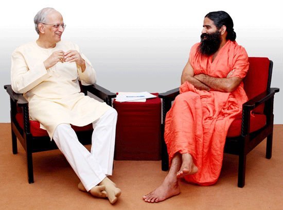 Baba Ramdev's feet
