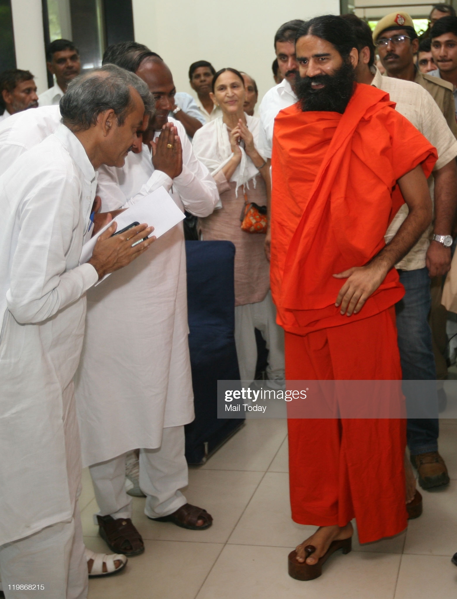 Baba Ramdev's feet