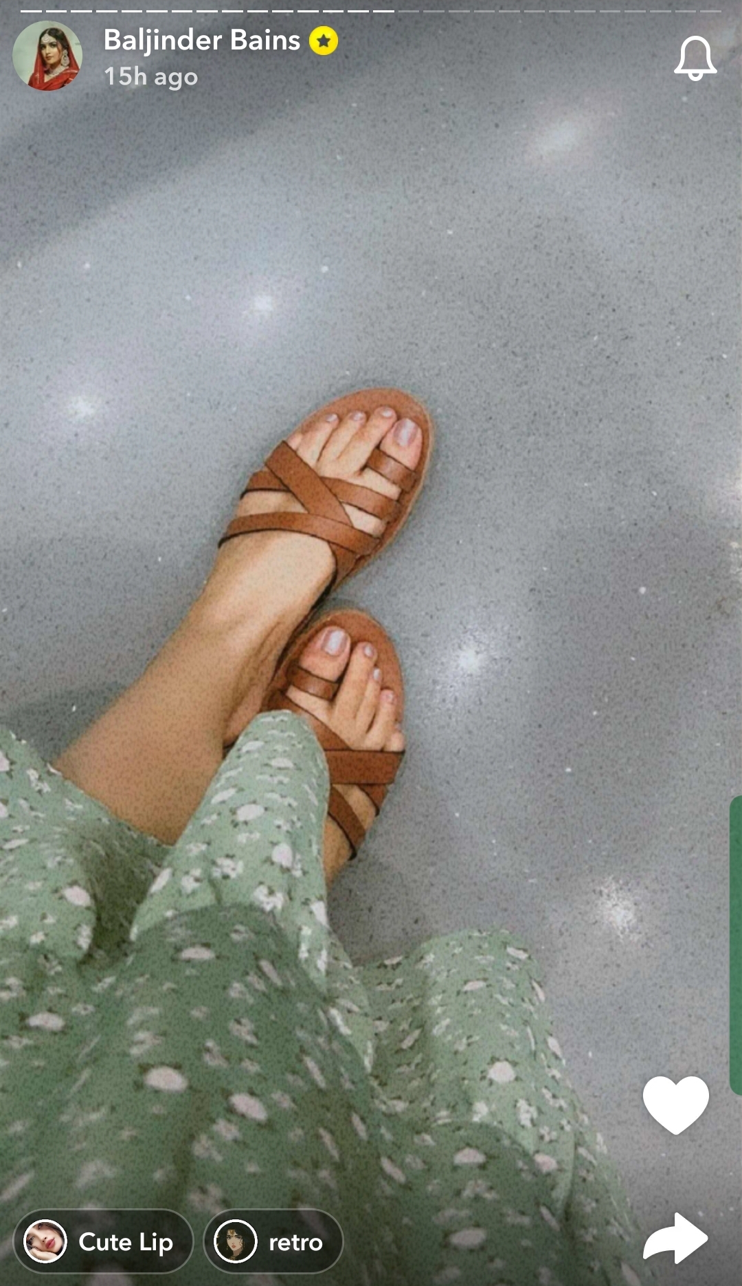 Baljinder Bains's feet