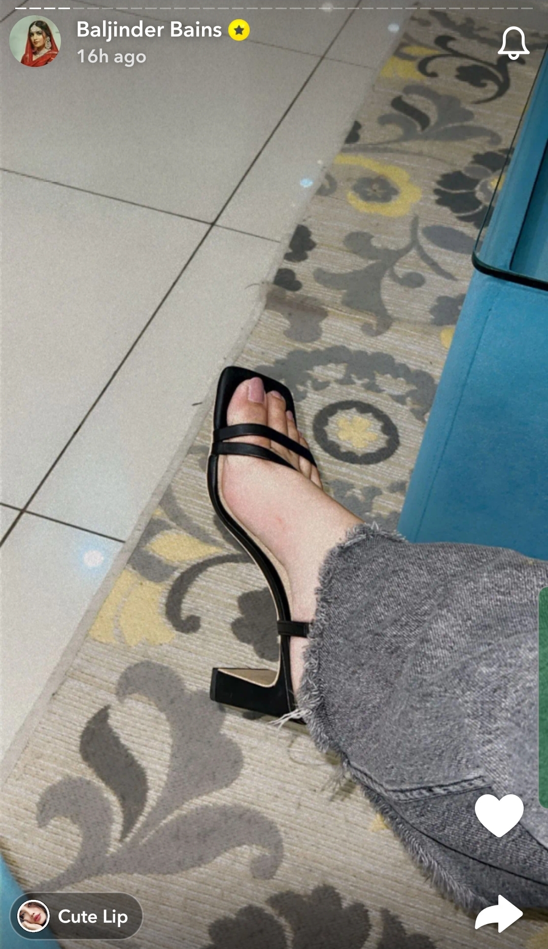 Baljinder Bains's feet