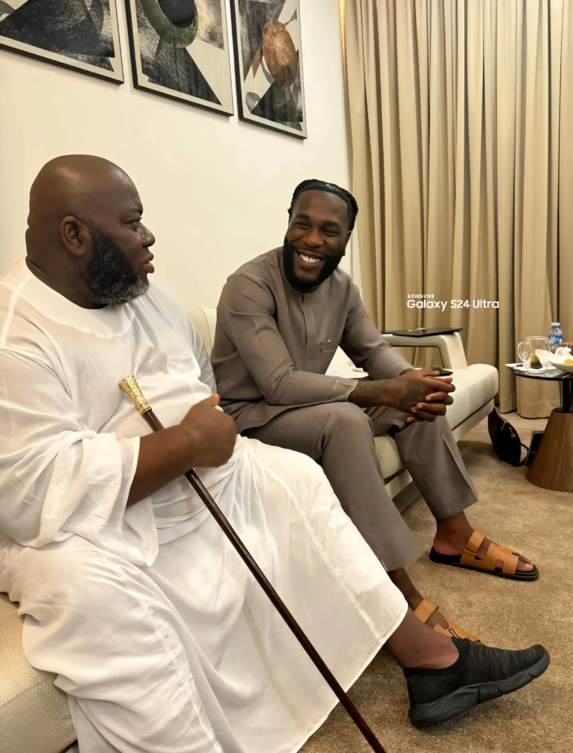 Burna Boy's feet