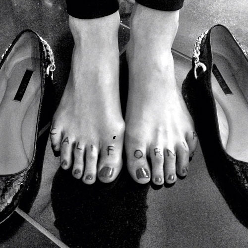 Carah Faye Charnow's feet