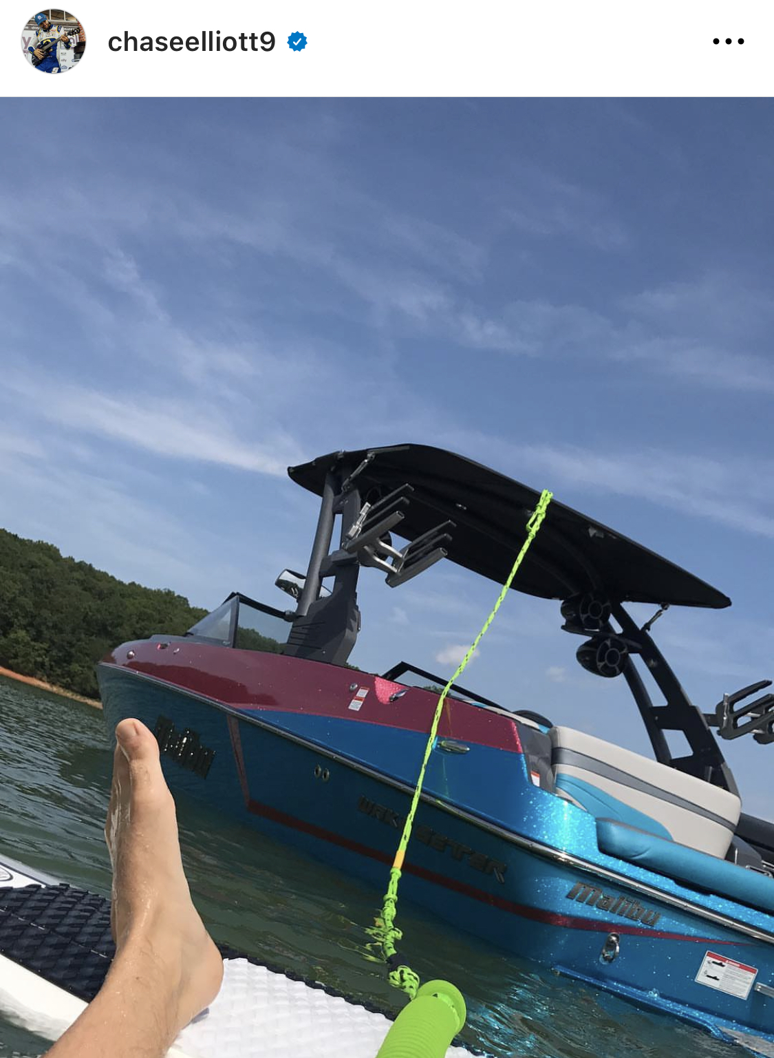 Chase Elliott's feet