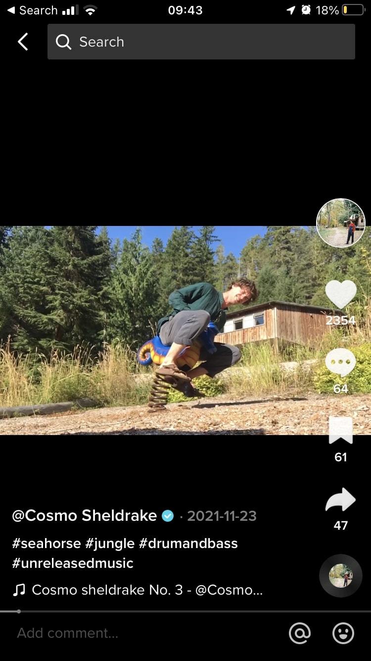 Cosmo Sheldrake's feet