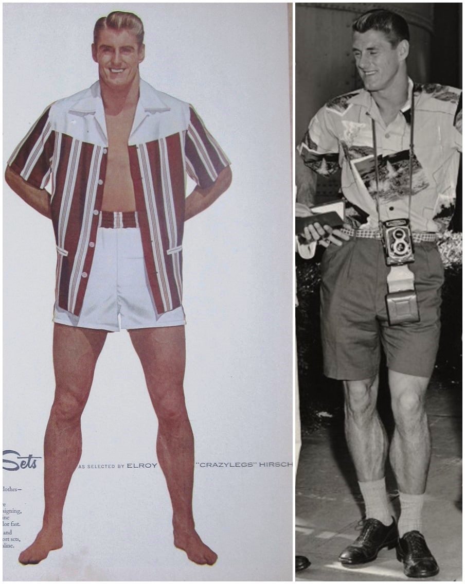 Elroy 'Crazylegs' Hirsch's feet