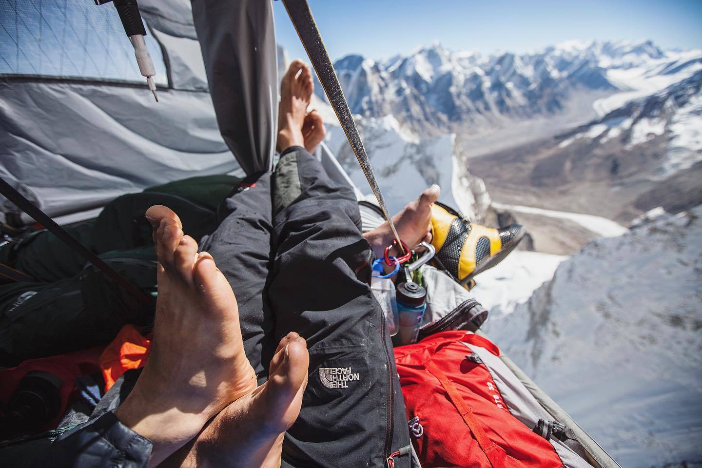 Jimmy Chin's feet