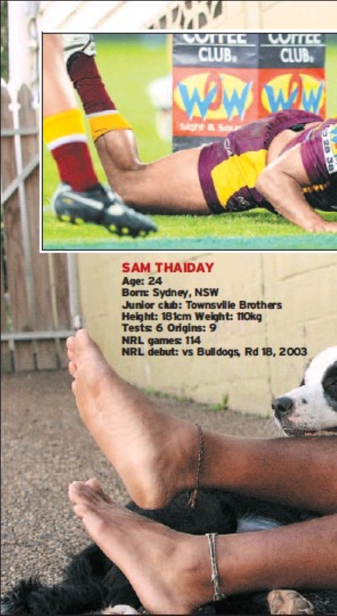 Sam Thaiday's feet