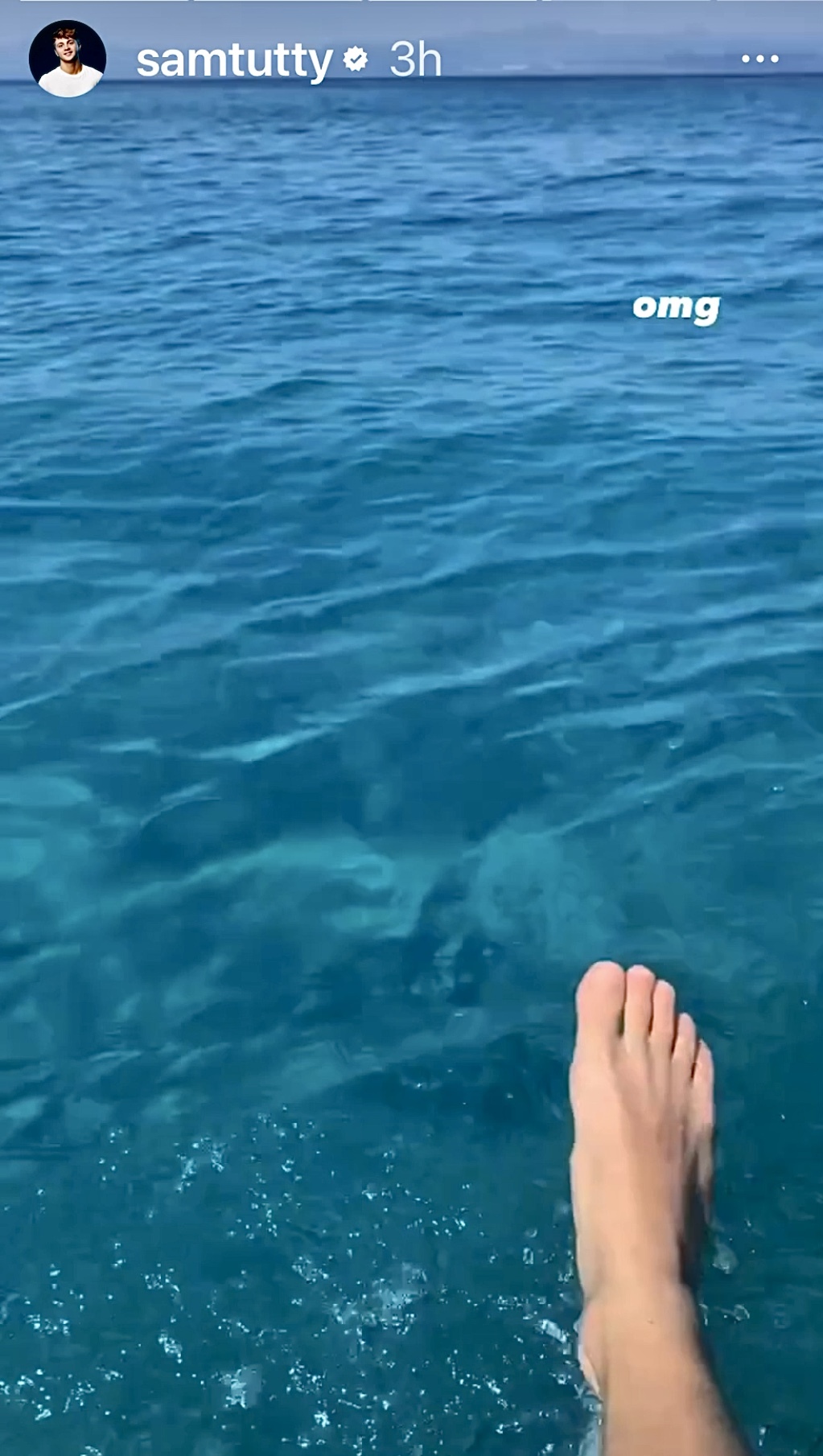 Sam Tutty's feet