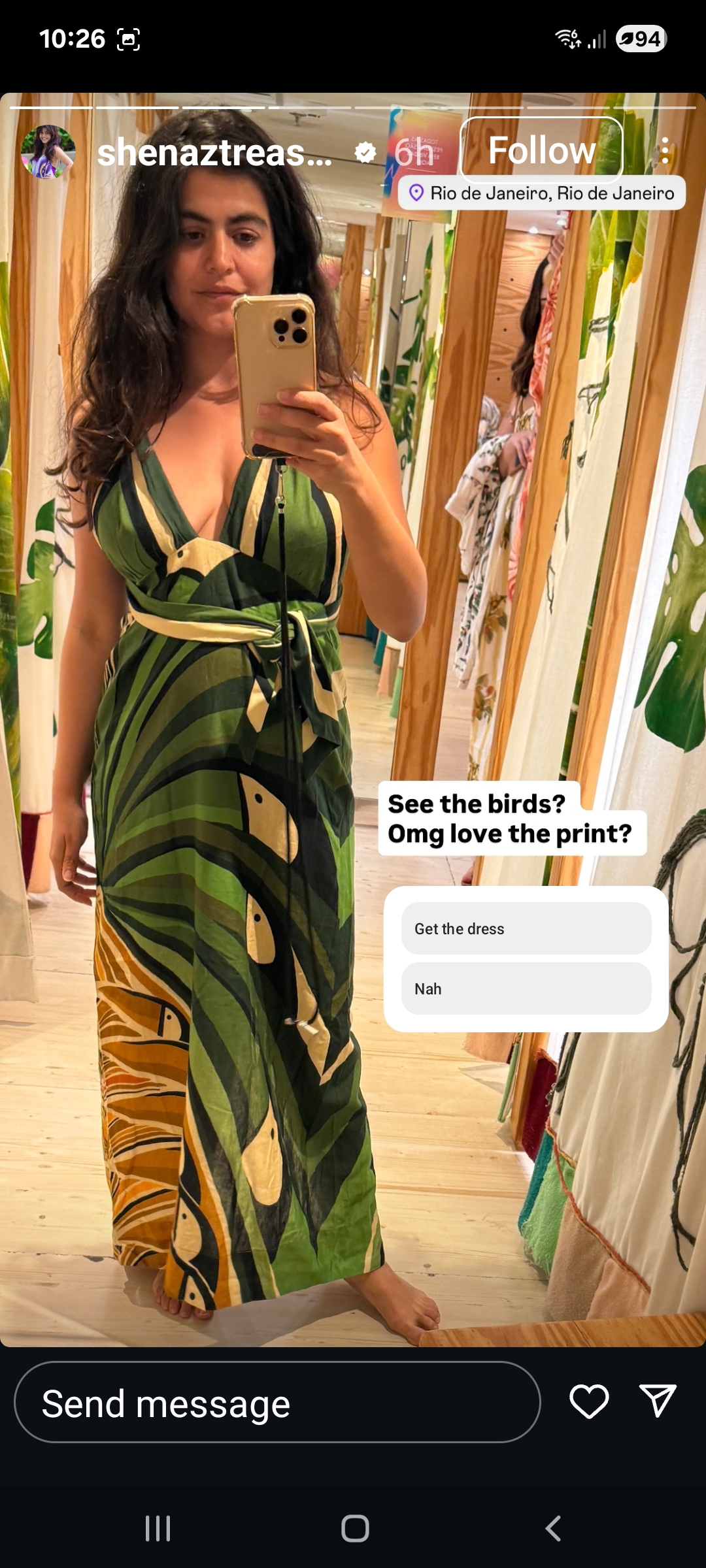 Shenaz Treasury's feet
