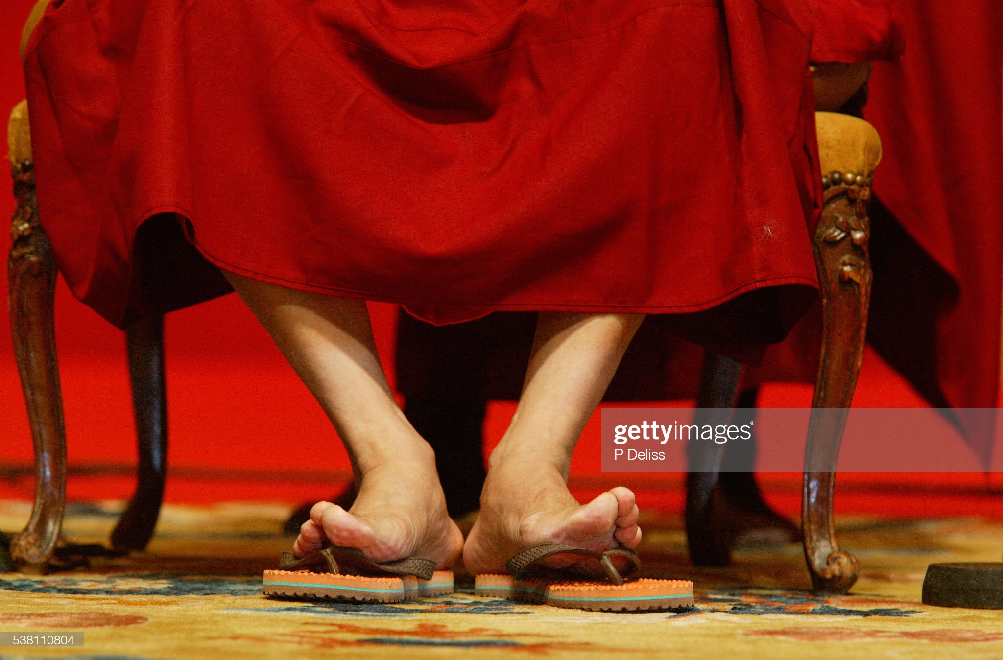 The Dalai Lama's feet