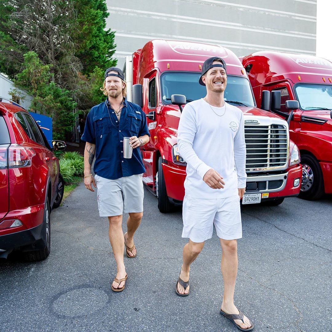 Tyler Hubbard's feet