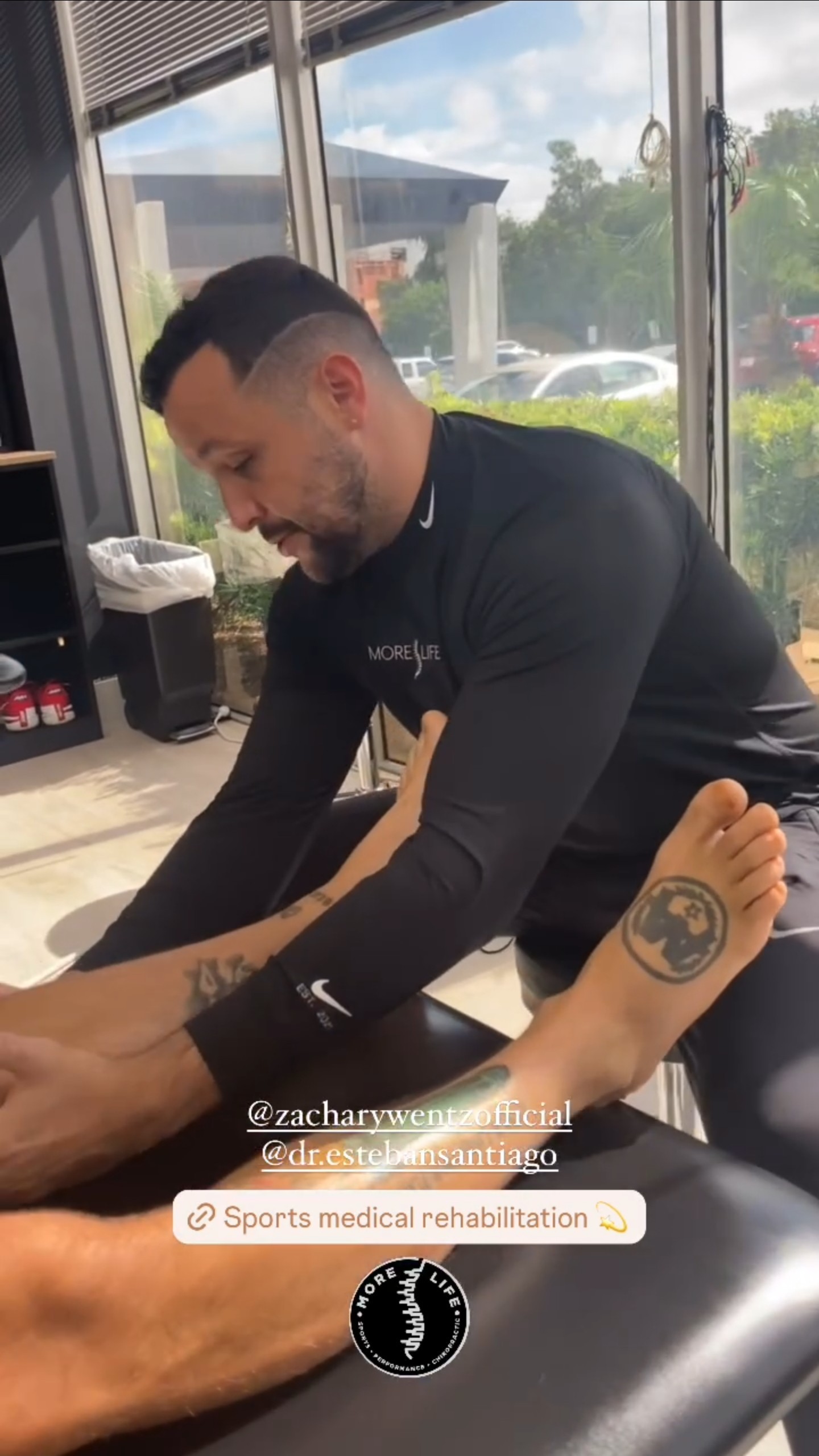 Zachary Wentz's feet